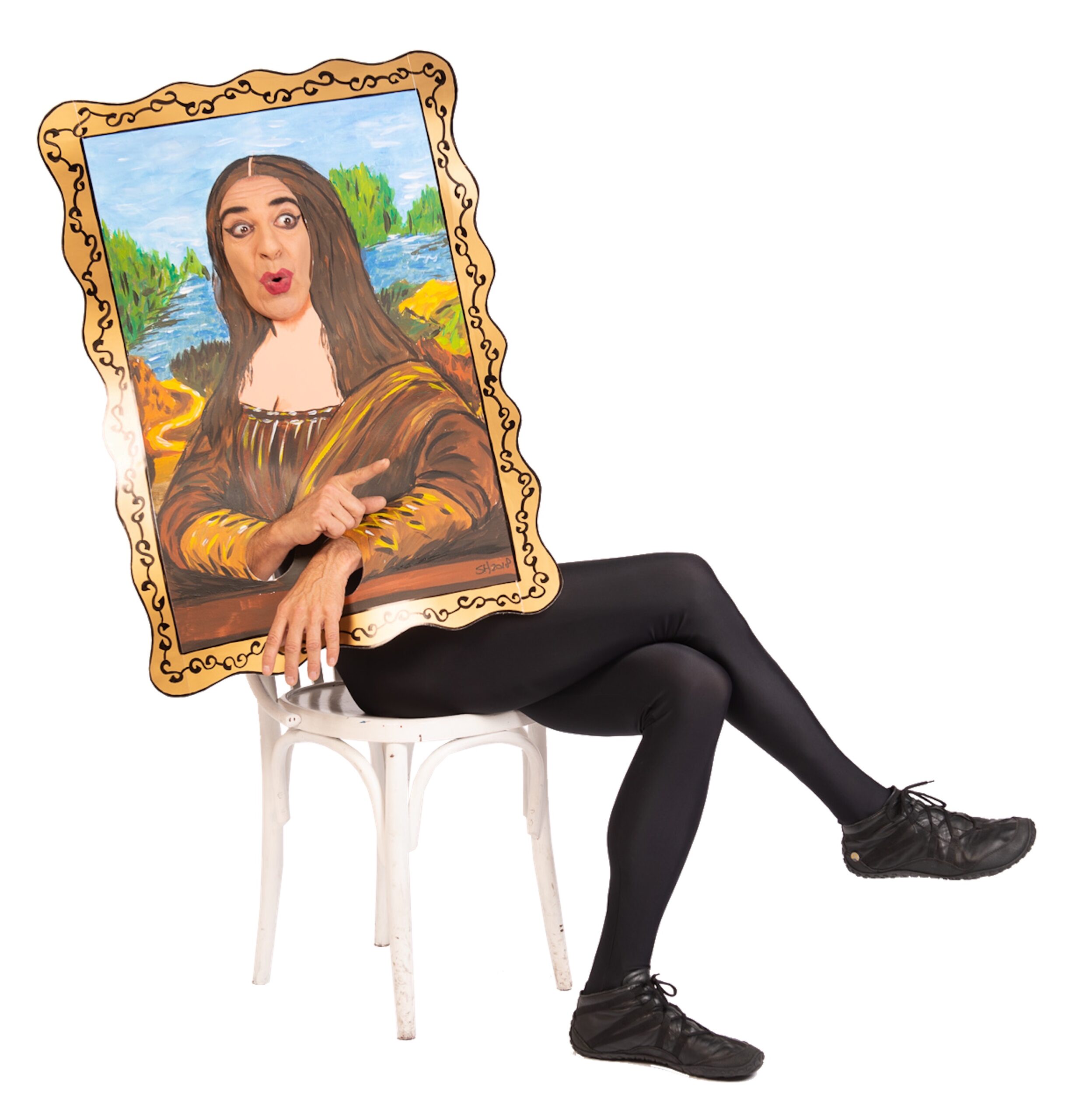 Mona Lisa Costume Funny ZAWALAND Adult Kid Mona Lisa Mural Costumes ...